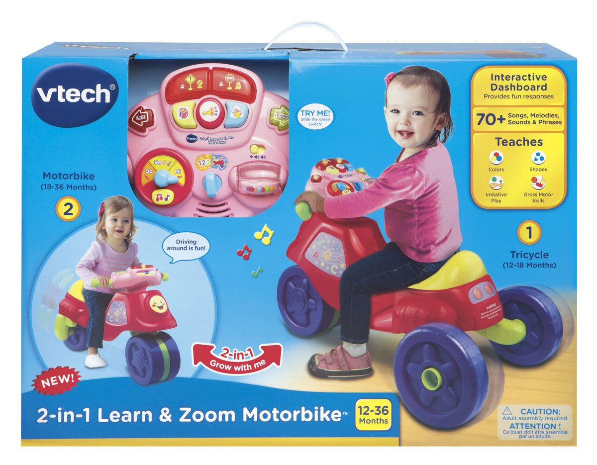 2-in-1 Learn & Zoom Motorbike™ - Pink – VTech Electronics (HK) Limited